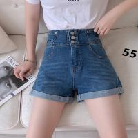 China BEIANJI Knitted High Waisted Ladies Casual Denim Shorts for sale