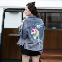 China ODM OEM Spring Ladies Jackets Coats Long Sleeve Denim Jacket for sale