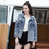 China ODM OEM Spring Ladies Jackets Coats Long Sleeve Denim Jacket for sale