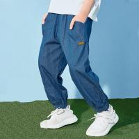 China Windproof Pleated 0.7M To 1.2M Boy Denim Pants 90% Cotton 10% Polyester for sale