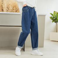 China 55% Flax 45% Cotton Girls Spring Pants Thin Loose Casual Knickerbockers for sale