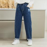 China 55% Flax 45% Cotton Girls Spring Pants Thin Loose Casual Knickerbockers for sale