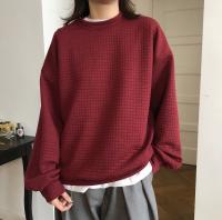 China OEM Apparel Winter Oversized Ladies Round Neck Hoodies Losse Long Sleeves Tops for sale