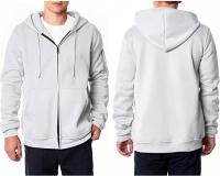 China OEM Clothing Men'S Heavyweight Fleece Hooded Sweatshirt Full Zip Hoodie With Arm Zipper Pocket for sale