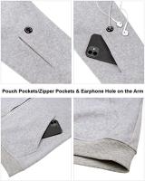 China OEM Clothing Men'S Heavyweight Fleece Hooded Sweatshirt Full Zip Hoodie With Arm Zipper Pocket for sale