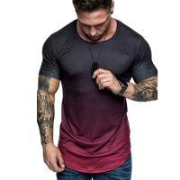 China Small Batch Clothing Cotton 3D Printing Loose Drop Shoulder T Shirt For Men for sale