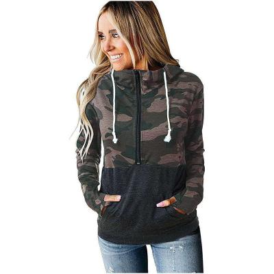 China Custom Clothing Women'S Winter Hoodies With Hooded Printing Half - Zipper  S-3XL Cotton&Polyetser for sale