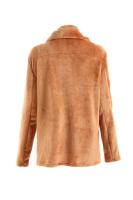 China Clothing Production Feminine Plush Lapel Wool Coat 100% Polyetser S-3XL For Winter for sale