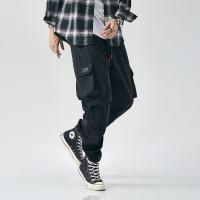 China Men'S Casual Outdoor Elastic High Waisted Baggy Workout Pants With Pockets Solid Color for sale