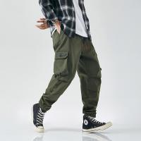 China Men'S Casual Outdoor Elastic High Waisted Baggy Workout Pants With Pockets Solid Color for sale