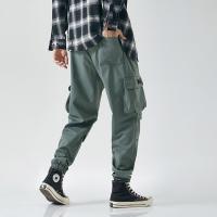 China Men'S Casual Outdoor Elastic High Waisted Baggy Workout Pants With Pockets Solid Color for sale