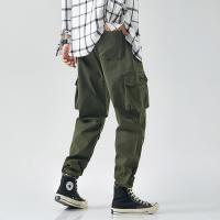 China Men'S Casual Outdoor Elastic High Waisted Baggy Workout Pants With Pockets Solid Color for sale