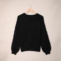 China White Women'S Pullover Sweaters Long Sleeve Crewneck Knitted Soild Top for sale