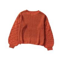 China White Women'S Pullover Sweaters Long Sleeve Crewneck Knitted Soild Top for sale