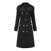 China OEM Women'S Classic Double Breasted Mid -  Long Cotton Coat With Belt S-3XL for sale