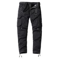 China Streetwear Clothing 100% Cotton 29-38 Size Cargo Long Straight Pants With Belt For Men for sale