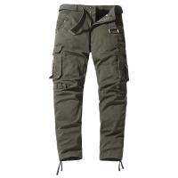 China Streetwear Clothing 100% Cotton 29-38 Size Cargo Long Straight Pants With Belt For Men for sale