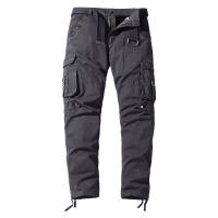 China Streetwear Clothing 100% Cotton 29-38 Size Cargo Long Straight Pants With Belt For Men for sale