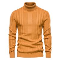 China Streetwear Clothing Men'S Turtleneck Sweater Casual Knit Basic Shirt Pure Color Pullover for sale