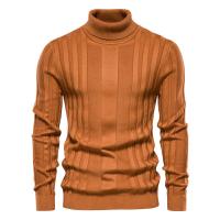 China Streetwear Clothing Men'S Turtleneck Sweater Casual Knit Basic Shirt Pure Color Pullover for sale