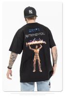 China Streetwear Clothing Fashion Men'S Summer Loose Short Sleeve Cotton T Shirt With Printing for sale