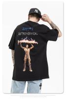 China Streetwear Clothing Fashion Men'S Summer Loose Short Sleeve Cotton T Shirt With Printing for sale