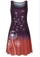 China Women'S Sleeveless Pullover Print Gradient Dress for sale