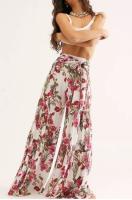 China Women'S Loose Casual Pants Beach Wide Leg Loose Printing Pants for sale