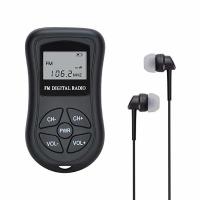 China High Sensitive Small Mini Portable 64-108Mhz FM Band Radio With Headphone for sale