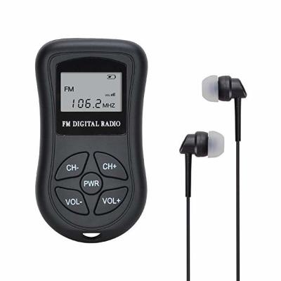 China High Sensitive Small Mini Portable 64-108Mhz FM Band Radio With Headphone for sale