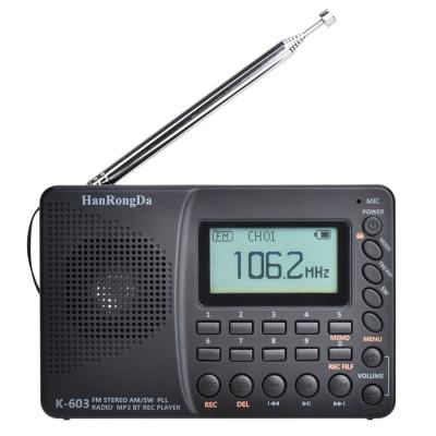 China Portable Silver Retro Home Radio with Clear LCD Screen & MP3 Player 128GB Built-in Speaker Multi-Band AM FM WB for Elderly Use for sale