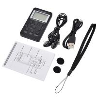 China Wholesale Mini FM Radio Long Battery Life Rechargeable Sleep Timer Digital Clock LCD Display 3.5MM Earphone Silver/Black for sale