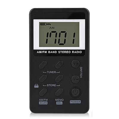 China Portable Mini Pocket Radio Hot AM FM Digital Tuning Personal Walkman Battery Stereo Earphone Lock Screen Use Speaker Plastic for sale