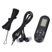 China Digital Pocket FM Radio FM:64-108MHz Portable FM Radio Receiver with LCD Display Neck Lanyard 3.5mm Headphone for sale