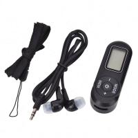 China Digital Pocket FM Radio FM:64-108MHz Portable FM Radio Receiver with LCD Display Neck Lanyard 3.5mm Headphone for sale