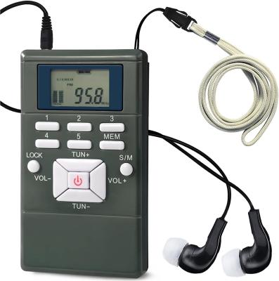 China Brand New Product Digital Tuning Volume With Earphone Battery Am Fm Stereo Long-Life Portable Radio for Walking Jogging Radio Hf for sale