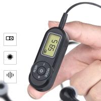 China Mini Pocket Walkman FM Radio Digital Tuning Durable Shell LCD Screen Display Stereo Operated 2xAA Batteries Includes Headphones for sale