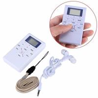 China High Quality Portable LCD Digital Display FM Radio Pocket Transistor Conference Receiver Long Battery Earphone Hot Sell Mini for sale
