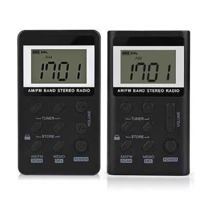 China Mini Rechargeable Digital Personal AM FM Stereo Radio Receiver LCD Display Headphone for Walking Pocket Style DC Power Supply for sale