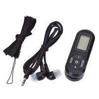 China Portable Mini FM Radio Digital Display FM Receiver Retro MP3 Player Style DSP With Headphones Lanyard for sale