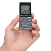 China Mini Sport Portable Aircraft Radio Digital Receiver Rechargeable Battery 3 Band (AM/FM/AIR) 120 Stations Memory Black LCD for sale