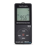 China Mini Sport Portable Aircraft Radio Digital Receiver Rechargeable Battery 3 Band (AM/FM/AIR) 120 Stations Memory Black LCD for sale