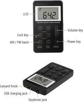 China Portable Pocket Transistor AM FM Digital Handheld Radio With USB Charging and Earphone for sale