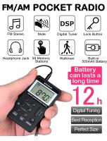 China Mini Portable FM Walkman Radio Retro Style Pocket Radio Waterproof Design USB MP3 Features LCD Digital Display for Jogging for sale