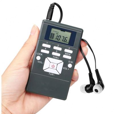 China Cheap Price Free Sample FM Radio Station FM Equipment Digital Mini Pocket Stereo Headphones Design AM FM Portable Radio for sale