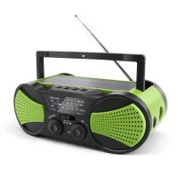China OEM ODM 2024 Portable Solar Radio with Rechargeable Battery Waterproof Flashlight & AM/FM Plastic Material for sale