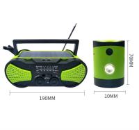 China OEM ODM 2024 Portable Solar Radio with Rechargeable Battery Waterproof Flashlight & AM/FM Plastic Material for sale