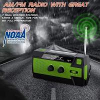 China Emergency Weather Radio NOAA/AM/FM Hand Crank 14800mWh Portable Power Bank USB/Solar/Crank Charging SOS Alarm Flashlight Cell for sale