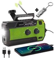 China Emergency Crank Weather Radio, 14800mwh Solar Crank, Portable AM/FM/NOAA, 3W Flashlight with 1 Mode and Reading Lamp for sale