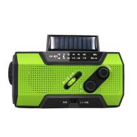 China Portable LED Digital Weather Radio USB Solar Charging AC DC Hand Crank Flashlight for  Feature for Outdoor Camping for sale